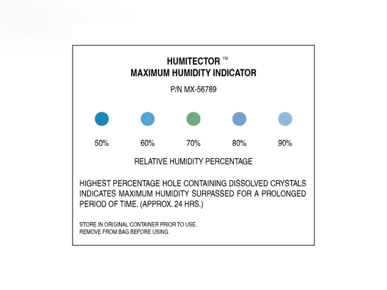 Dụng cụ Miếng dán đo độ ẩm tối đa MAXIMUM HUMIDITY INDICATOR CARD 50-90 ...